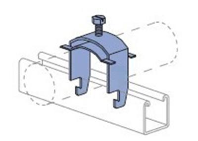 China Pipe Fitting 3/8'' Strut Single One Piece Cable Clamps for sale