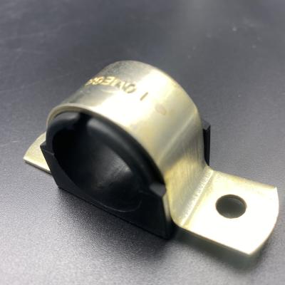 China Electrical Zinc 1/2'' Metal Steel Omega Rubber Cushion Clamps for sale