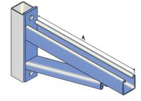 China Manufacturer Stainless Steel 6m Cantilever Arm Brackets for sale