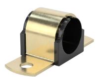 China Gold Zinc Metal Steel Anti-vibration Custom Size Omega Cushion Clamps for sale