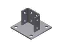 China Cast Iron Unisrut Fittings Slotted Post Base for sale