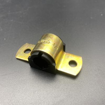 China Gold Zinc 1'' Two Holes Omega Pipe Cushion Clamps for sale