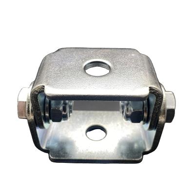 China Wall Mount Brackets Two Holes Swivel Adjustable Hinge Clamp for sale