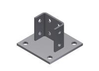 China Manufacturer Electrical Zinc Custom Size Channel Post Base for sale