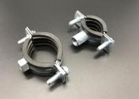 China Pipe Cushion Clamps Hot Dip Galvanized Two Screws EPDM Conduit Clamp for sale