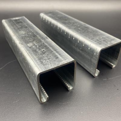 China 41x41 Custom Size Serrated Edge Strut Channel with Cutting Marks for sale