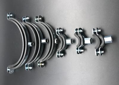 China Manufacturer Galvanized Steel m8 m10 Screws EPDM Pipe Cushion Clamp for sale