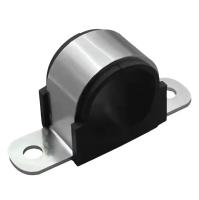 China Stainless Steel Two Hole Rubber Omega Cushion Clamp for sale