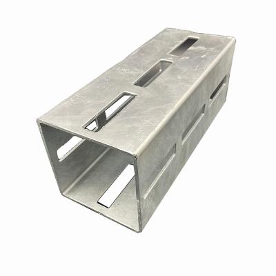 China Heavy Duty Profile 100x100x3mm Slotted Square Channel for sale