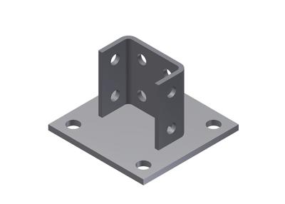 China Carbon Steel Unistrut Fittings Post Base Brackets for sale