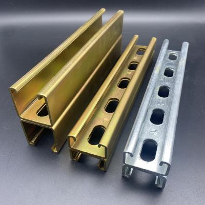 China Zinc Plated 3m 6m Spot Welding Double Unistrut Channel for sale