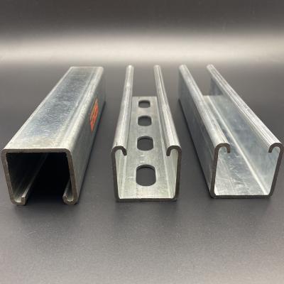 China High Strength C Profile 3M 6M 41x62 41x41 Slotted ZAM Strut Channel for sale