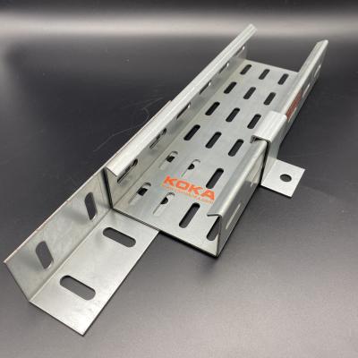 China Cable Support System Electrical Galvanized Slotted Cable Trays for sale