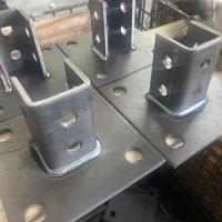 China Custom Size 12Holes Hot Dip Galvanized Channel Post Base for sale