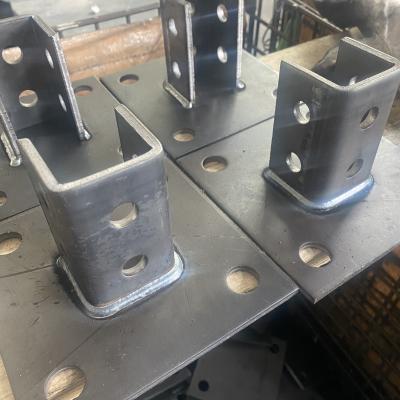 China Custom Size 12Holes Hot Dip Galvanized Channel Post Base for sale