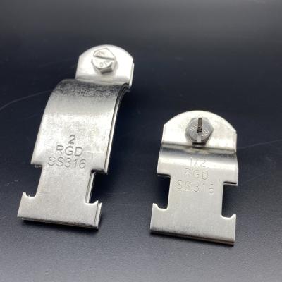 China Factory 1/2'' 2'' SS304 SS316 Pipe Clamps for Strut Channel for sale