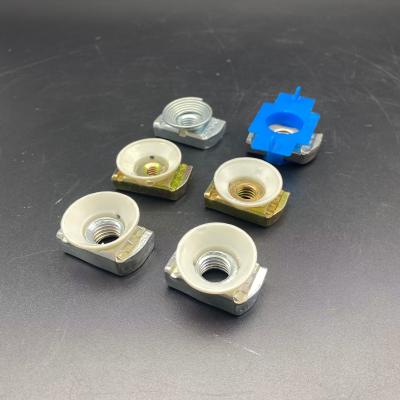 China Electrical Galvanized m8 m10 Spring Nut with Plastic Wing for sale