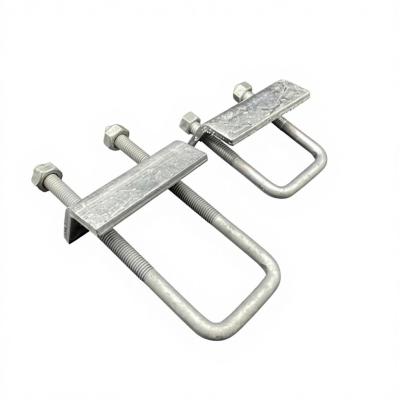 China Heavy Duty Zinc Plated U Shape Beam Clamp with Plate for sale