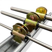 China Gold Galvanized Custom Size Pipe Cushion Clamp for Channel for sale