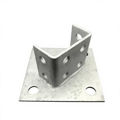 China Carbon Steel Powder Coated Unistrut Post Base Brackets for sale