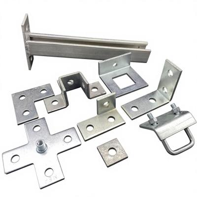 China Custom All Shapes Galvanized Steel Strut Fitting Brackets for sale