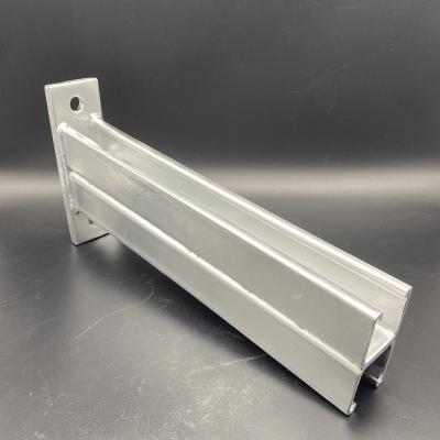 China Galvanized Steel Single Bored Tunnel Bracket Double Unistrut Arm Brackets for sale