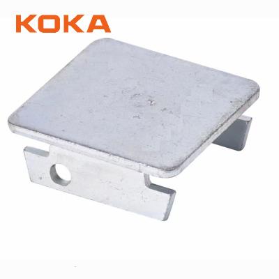 China Custom Size Galvanized Steel 41x41 Channel End Cap for sale