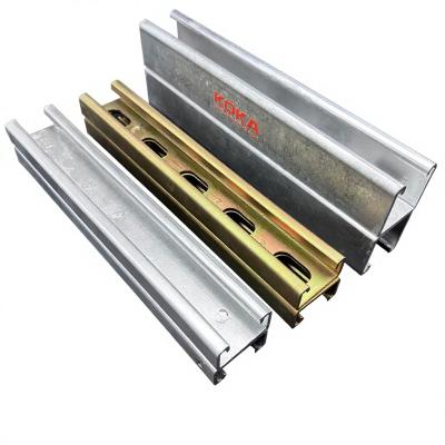 China Hot Selling Slotted Plain Gold Galvanized Back to Back Strut Channel for sale