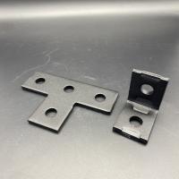 China Custom Black Flate Plate Channel Fitting Stamping Parts for sale