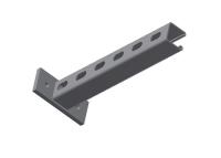 China HDG Strut Channel Fittings Cantilever Arm 8mm Brackets Electric Zinc for sale