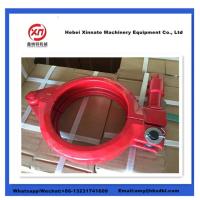 China DN125 Putzmeister Concrete Pump Clamp Coupling Bolt Coupling With Base for sale