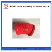 China Red Concrete Pump Bend With 90° Angle High Pressure Concrete Delivery Elbow for sale