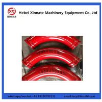 China Red Concrete Pump Bend With 90° Angle High Pressure Concrete Delivery Elbow for sale