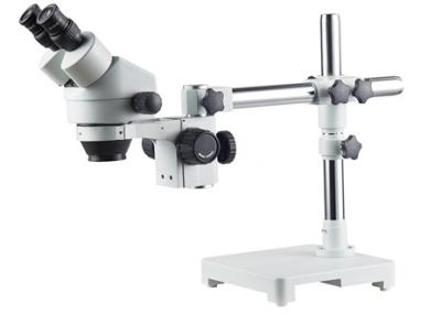 China Single Arm Diamond Setting Microscope 7X-45X Zoom Binocular Stereo Microscope 100mm Working Distance for sale