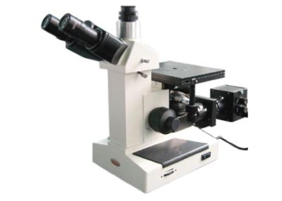 China Trinocular Inverted Metallurgical Microscope 100X-1000X Infinity System 6V 30W for sale