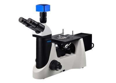 China 50X-1000X Inverted Metallurgical Microscope with 12V 50W Halogen and Polarizing Filters for sale