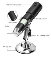 China 1000X WiFi Digital Microscope 480P USB Electron Camera with 8 LED Lights for sale