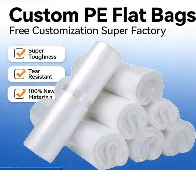 China Wholesale Customized Square Bottom Bags Transparent Thickened Quad-Seal Bags Dustproof Waterproof Moisture-Proof PE Bags for sale