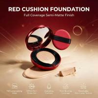 China Long‑Wear Full Coverage Red Cushion Foundation SPF40 PA++ Breathable Face Makeup for sale