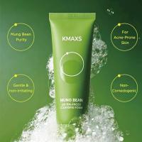 China Mung Bean PH Balanced Face Wash Cleanser Foam Gentle Amino Acid Exfoliating for sale