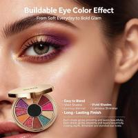 China ODM Eye Makeup Products 12 Shades Colorful Eyeshadow Palette Wet Foil Glitter for sale
