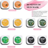 China Deep Clean Clay Face Mask Set Brightening Green Tea Turmeric Dead Sea Mud Rose 24K Gold for sale