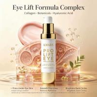 China Collagen Hyaluronic Acid Under Eye Firming Serum Solution Day Night Eye Brightening Care for sale