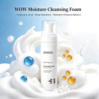 China WOW Private Label Facial Products Gentle Hyaluronic Acid Cleanser Hydration Moisture Foam for sale