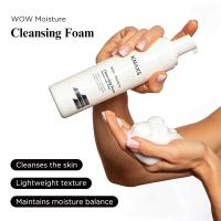 China WOW Private Label Facial Products Gentle Hyaluronic Acid Cleanser Hydration Moisture Foam for sale