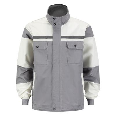 China Breathable Workwear Jacket with Reflective Stripe and 230–250 gsm Fabric for Industrial Use for sale