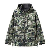 China Men's Wind-Resistant Water-Repellent Camouflage Hunting Jacket with Fleece Lining and Adjustable Hood for sale