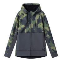 China Men's Wind-Resistant Camouflage Hunting Jacket with Thermal Knit Lining and Geometric Camo Print for sale