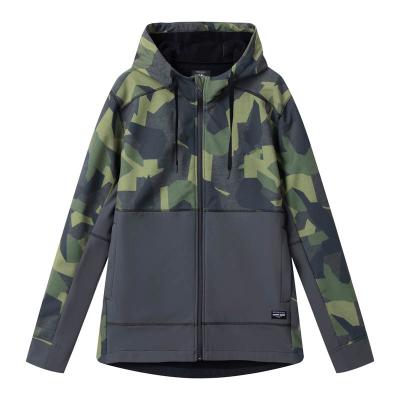 China Men's Wind-Resistant Camouflage Hunting Jacket with Thermal Knit Lining and Geometric Camo Print for sale