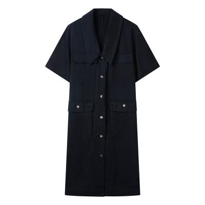 China Heavy Twill Multi Pocket Short Sleeve Work Dress Utility Shirt Dress for Workwear for sale
